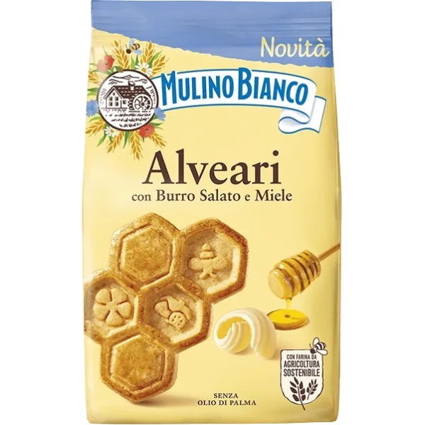 Mulino Bianco Alveari sušienky so slaným maslom a medom 300g | Perfetto.sk